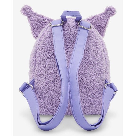 Loungefly | Bags | Loungefly Kuromi Mini Backpack Purple Fuzzy Sherpa ...